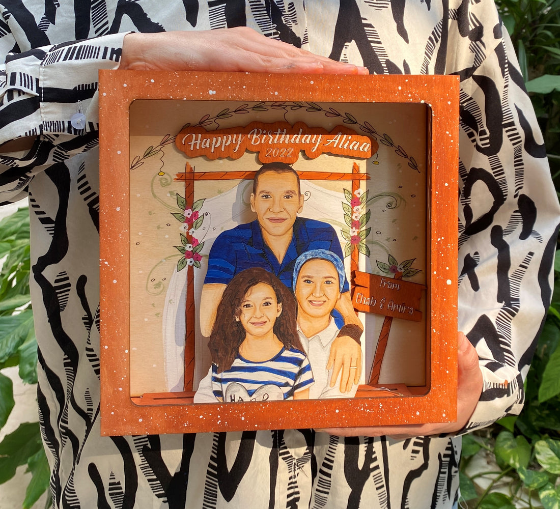 Photo Custom Frame 3 Person – Fabreca Art house